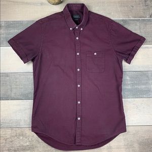 Zara | Shirts | Zara Man Lg Maroon Button Down Shirt | Poshmark